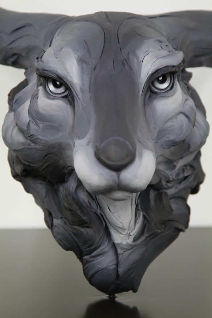 Black-Hare–detail – Beth Cavener – Follow the black rabbit